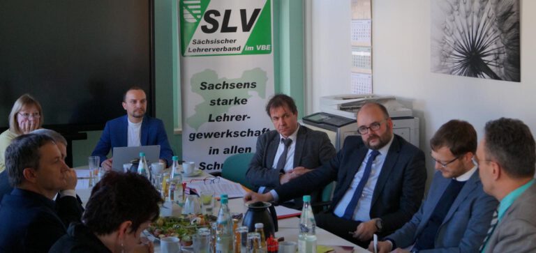 Im Gespräch mit Staatsminister Christian Piwarz | SLV Gewerkschaft
